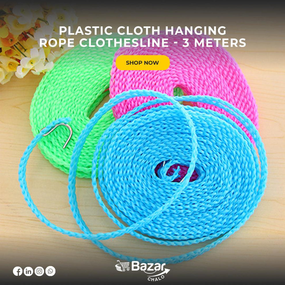 Plastic Cloth Hanging Rope Clothesline - 5 Meter – Bazar Chalo